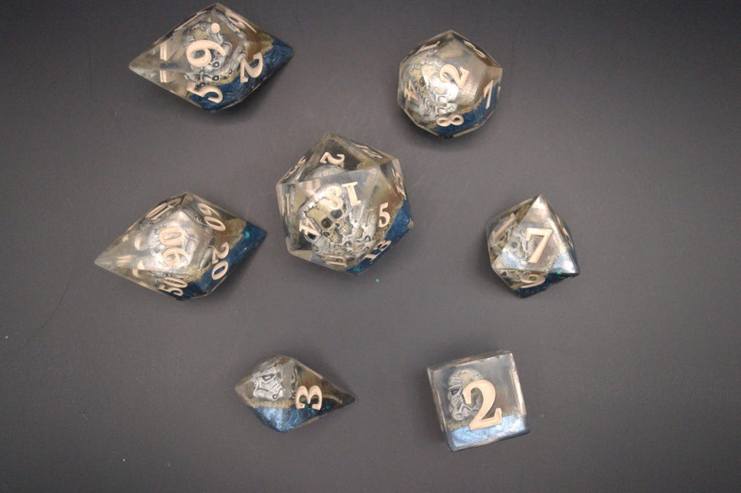 Star Wars Themed Storm Trooper Dice 7pc Dnd Dice Set - Etsy
