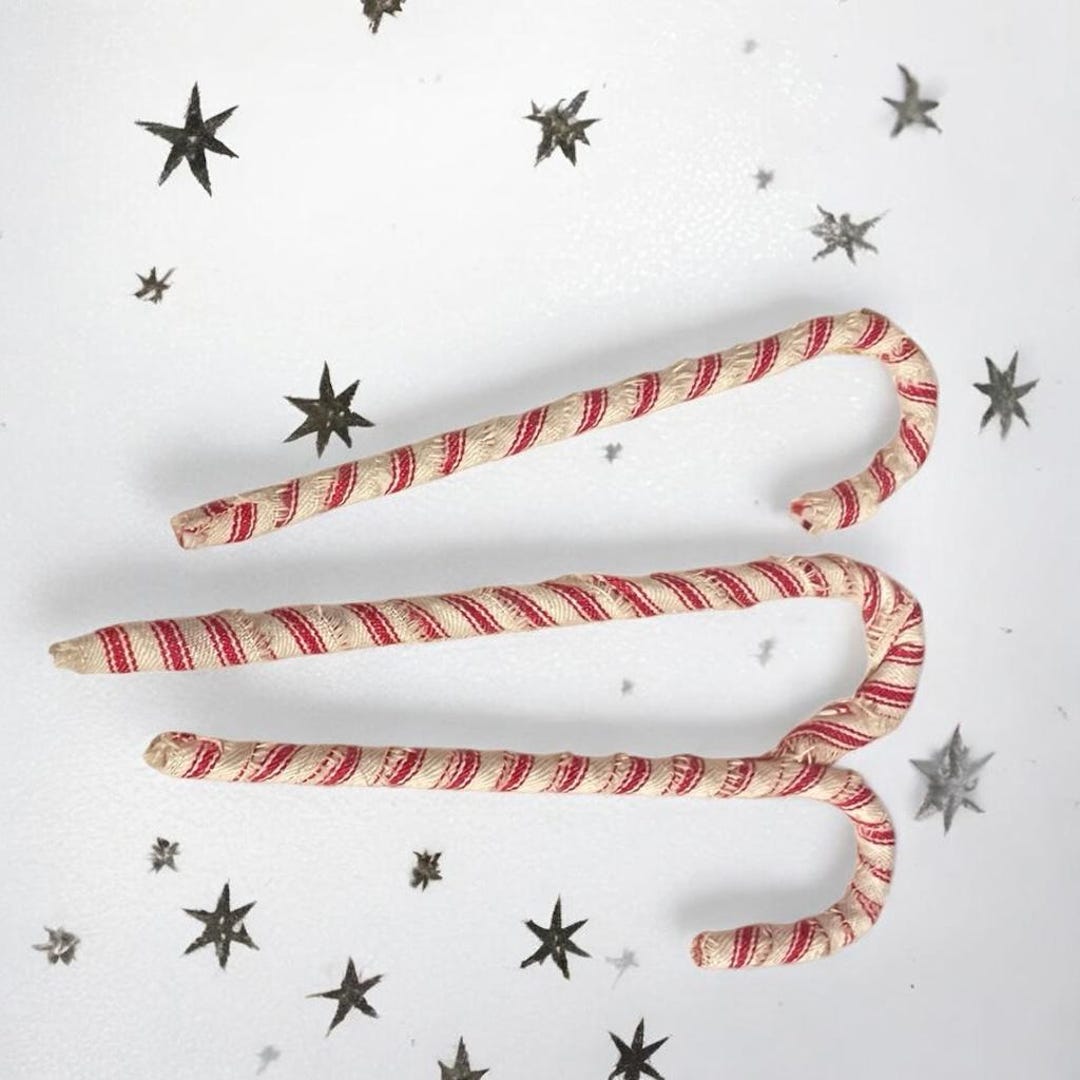 Prim Farmhouse Candy Canes Set of Six With Decorative Tag - Etsy