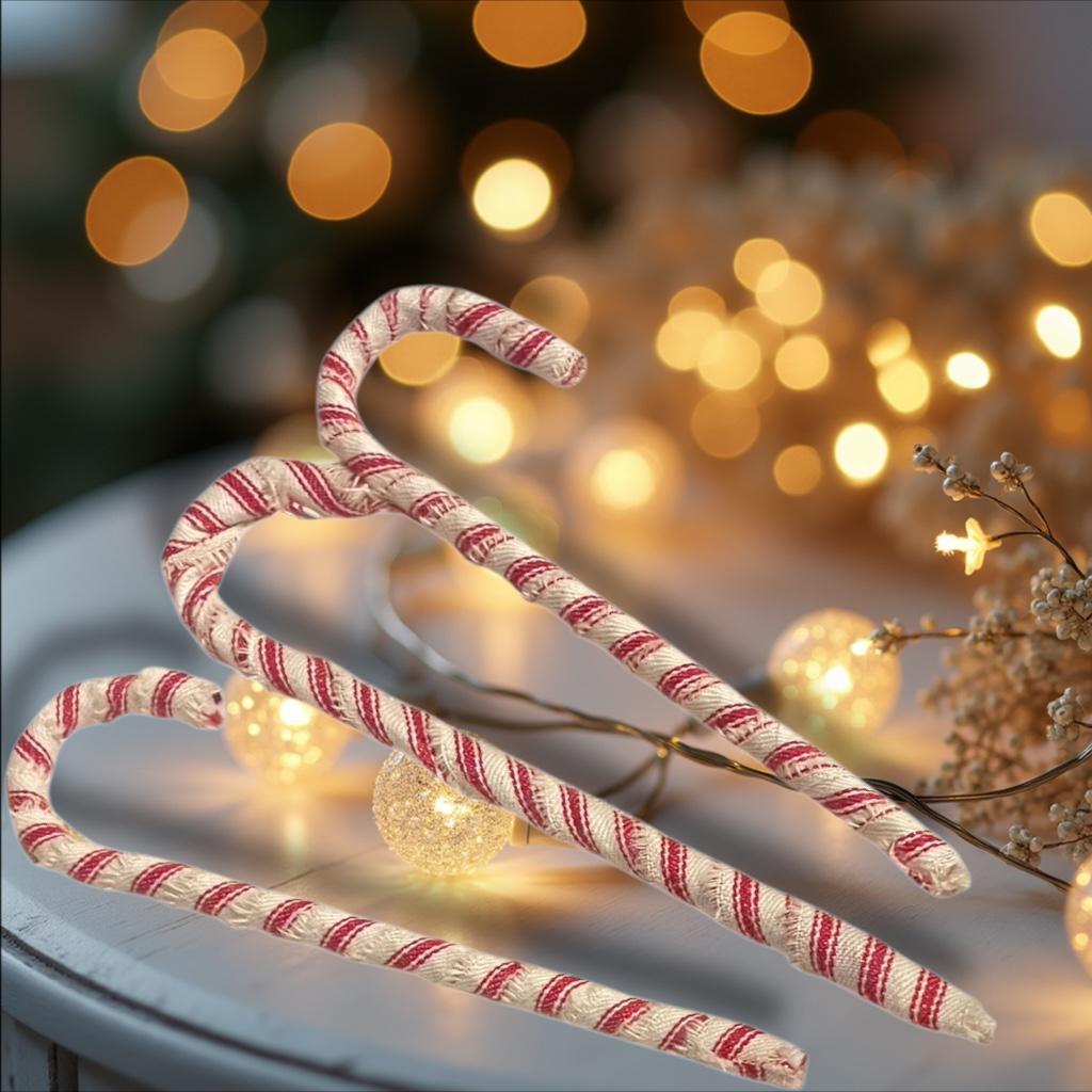 Prim Farmhouse Candy Canes Set of Six With Decorative Tag - Etsy