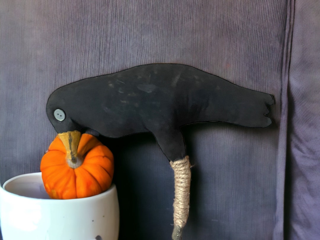 Primitive Crow on a Stick for Fall and Halloween - Etsy