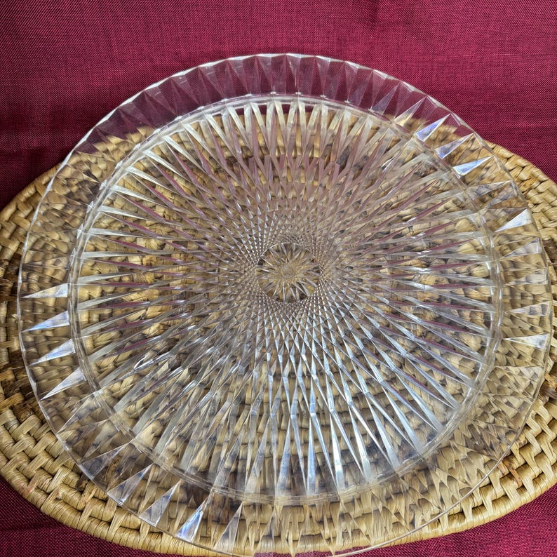 Vintage Mid Century Lucite Acrylic Cake Plate and Dome Cover Cake ...