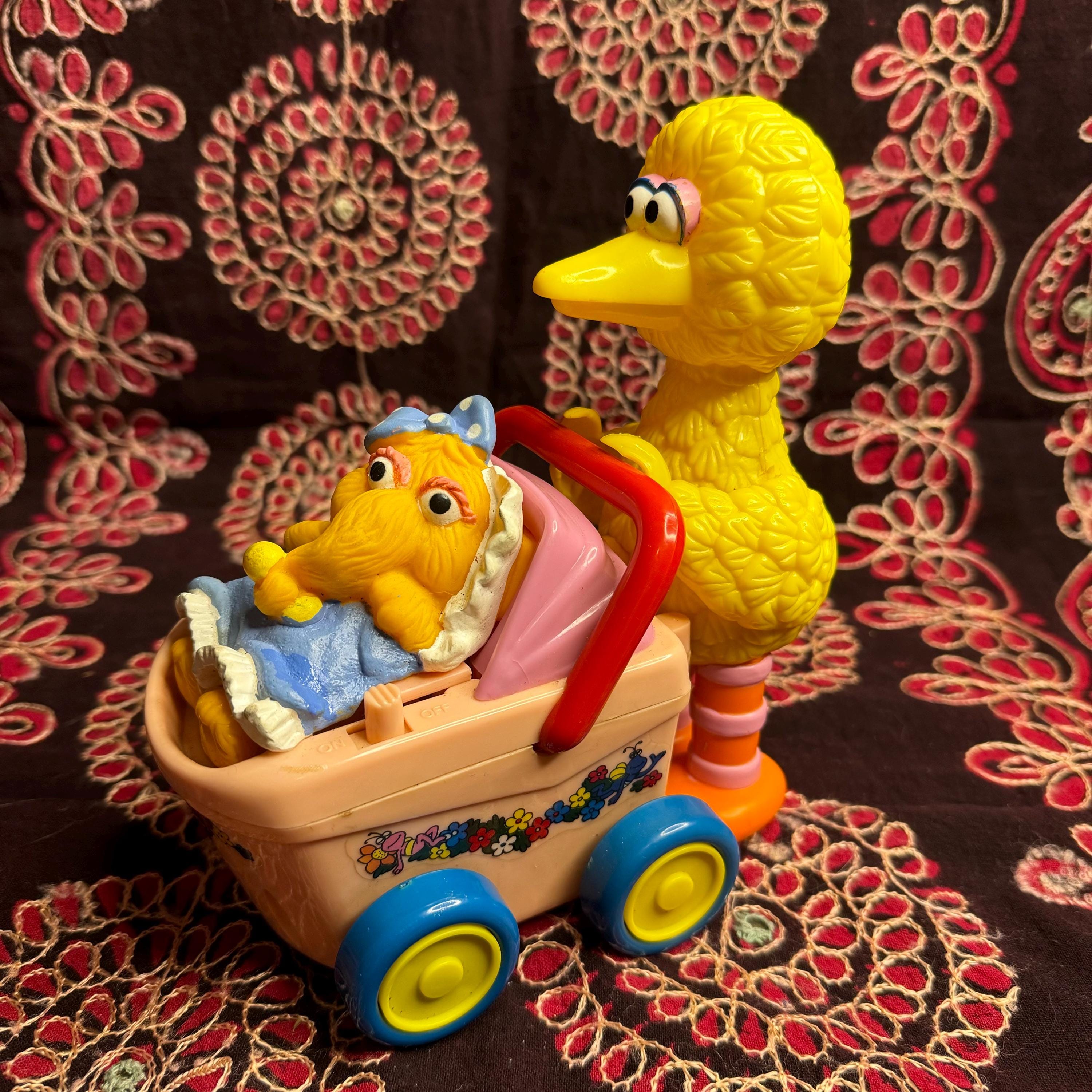Vintage ILLCO Sesame Street Big Bird W/ Baby Alice Snuffleupagus in ...