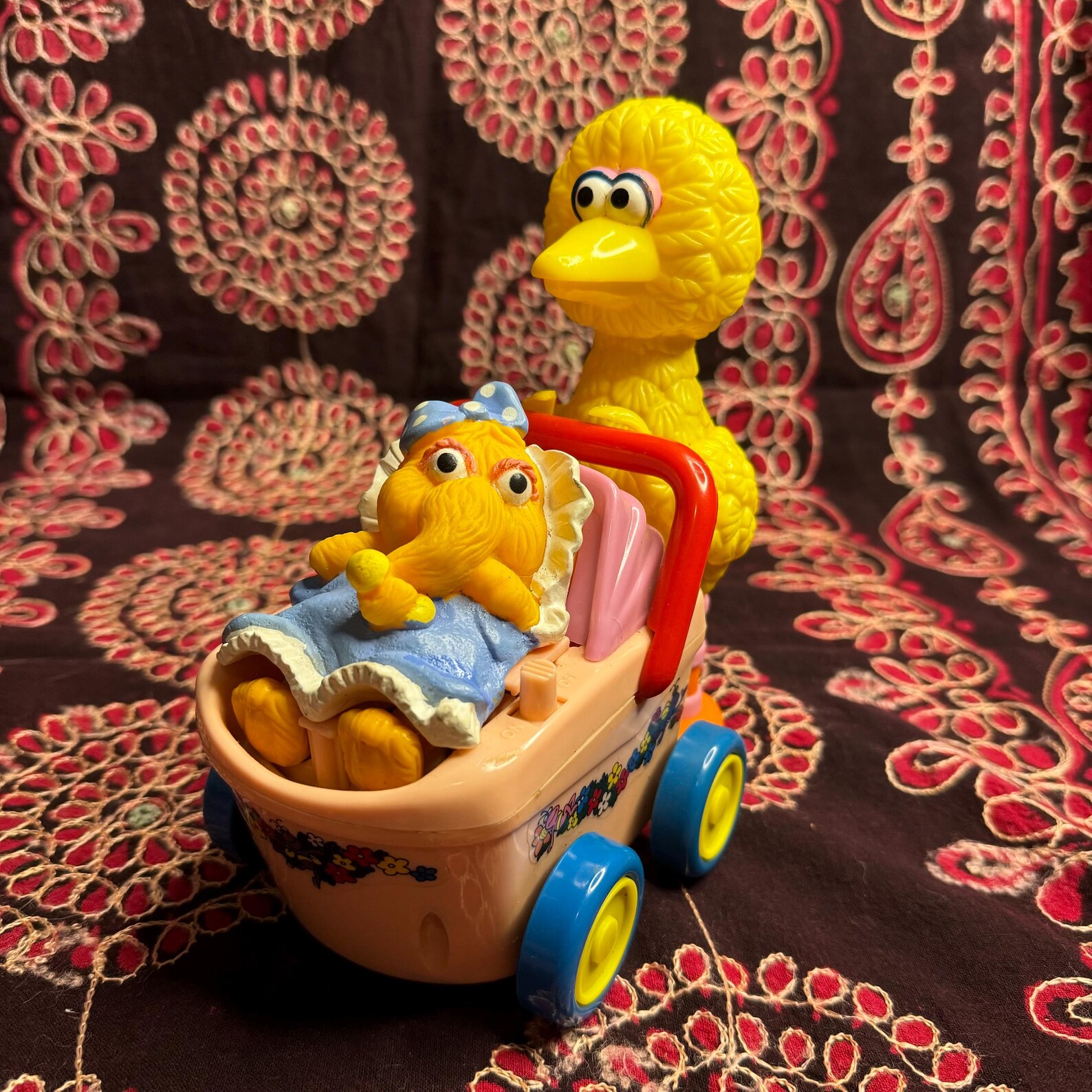 Vintage ILLCO Sesame Street Big Bird W/ Baby Alice Snuffleupagus in ...