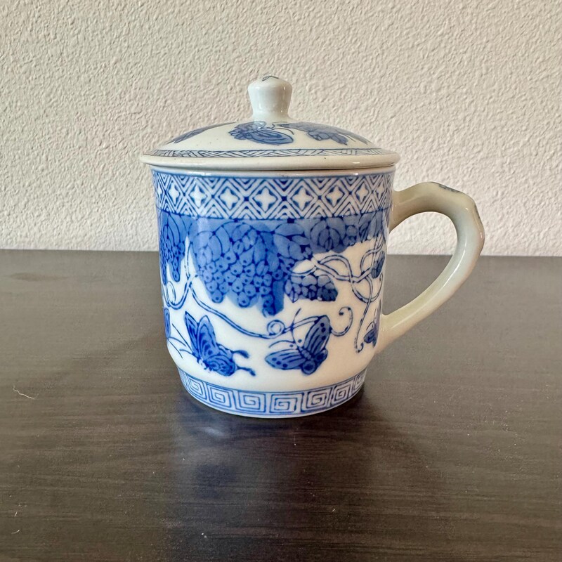 Blue White Tea Cup - Etsy