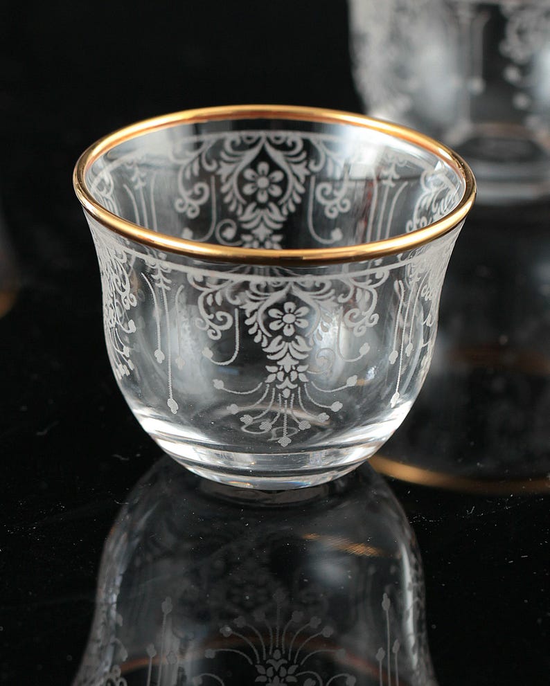 6 Pc Arabic Coffee Cups Set April Gold - Etsy