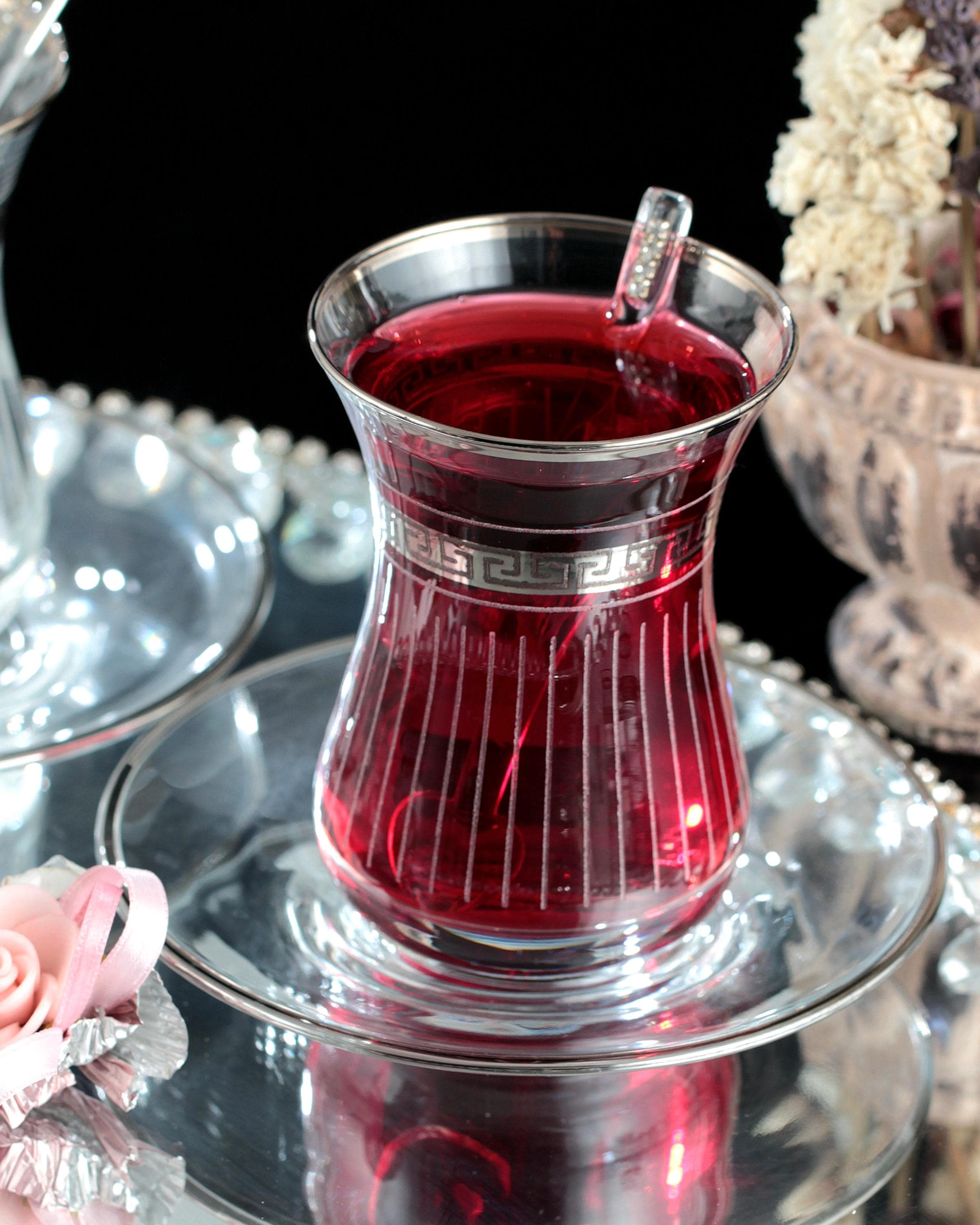 12 Pieces Turkish Tea Set (6 Cups + 6 Saucers) Tea Set - Versa Gold or ...