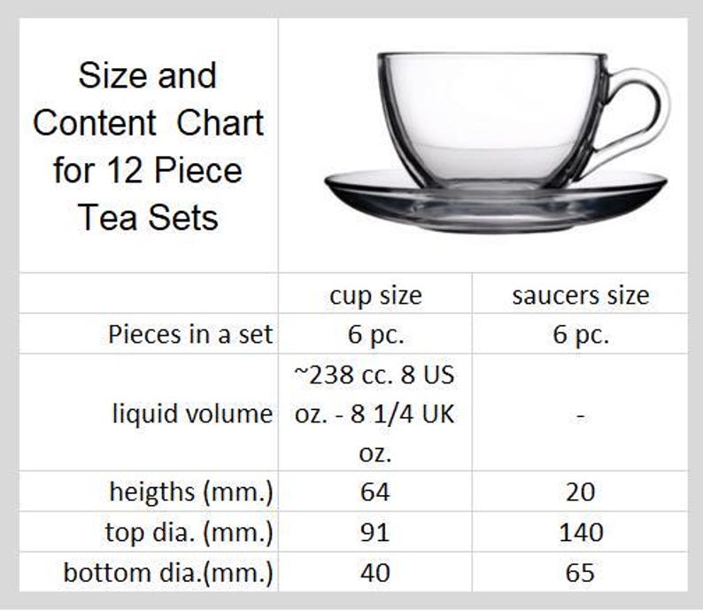 12 Pieces Large Tea Set With Handle - Rumi Gold - Etsy
