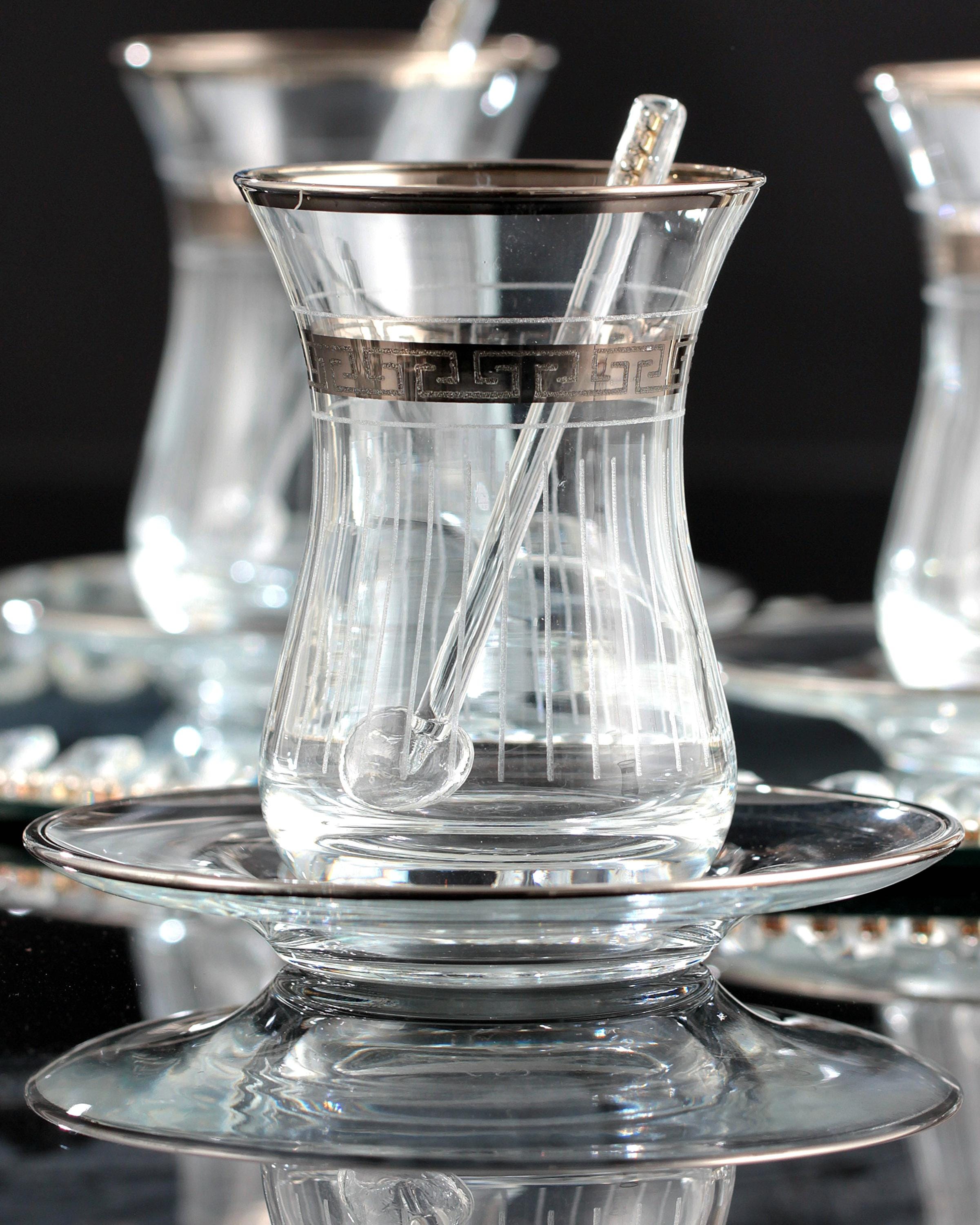 12 Pieces Turkish Tea Set (6 Cups + 6 Saucers) Tea Set - Versa Gold or ...