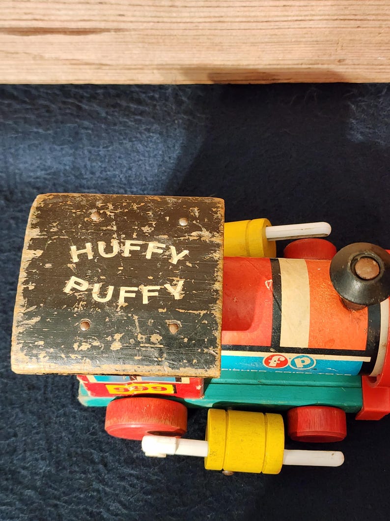 Vintage Fisher-price Huffy Puffy Pull Behind Train - Etsy