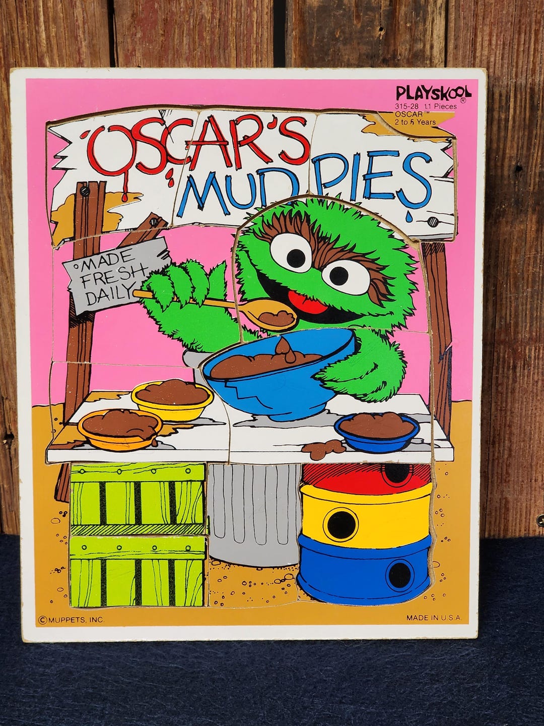 Vintage Playskool OSCAR the Grouch Puzzle - Etsy