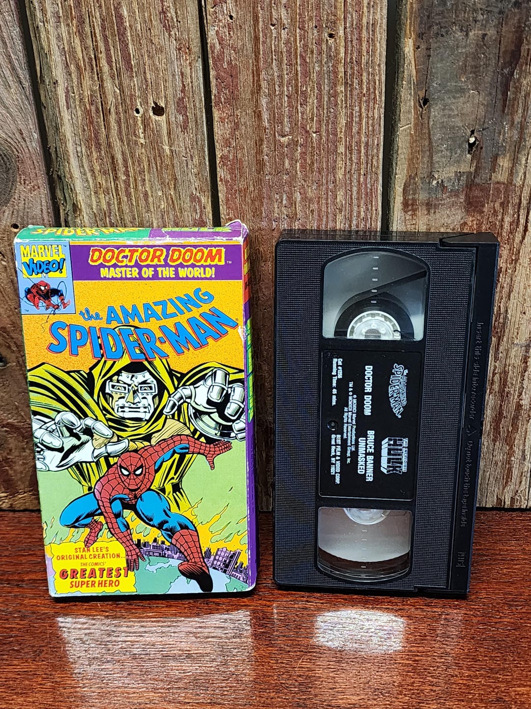 Vintage Marvel Video - Spider-man and Incredible Hulk - VHS Tape - Etsy