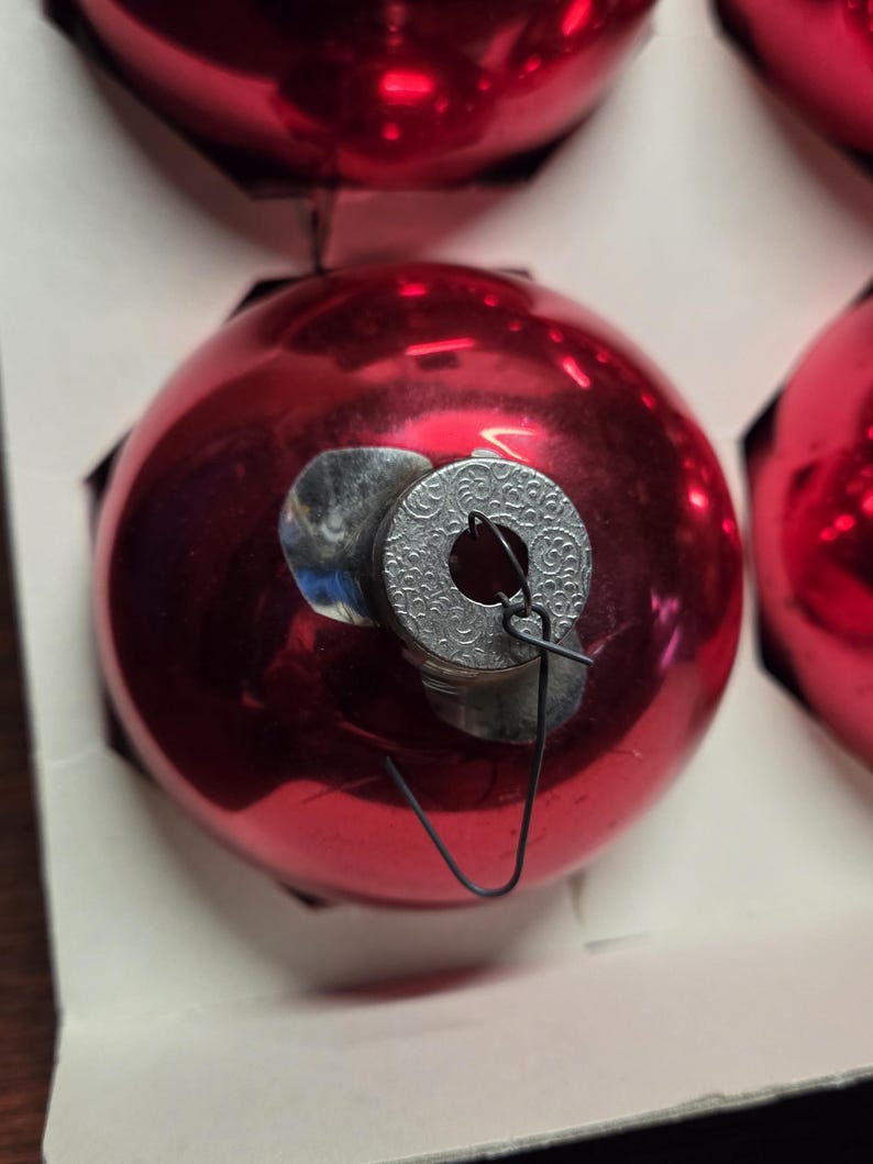 Vintage Coby 3" Glass Balls/bulbs/ornaments, Red, in Box - Etsy