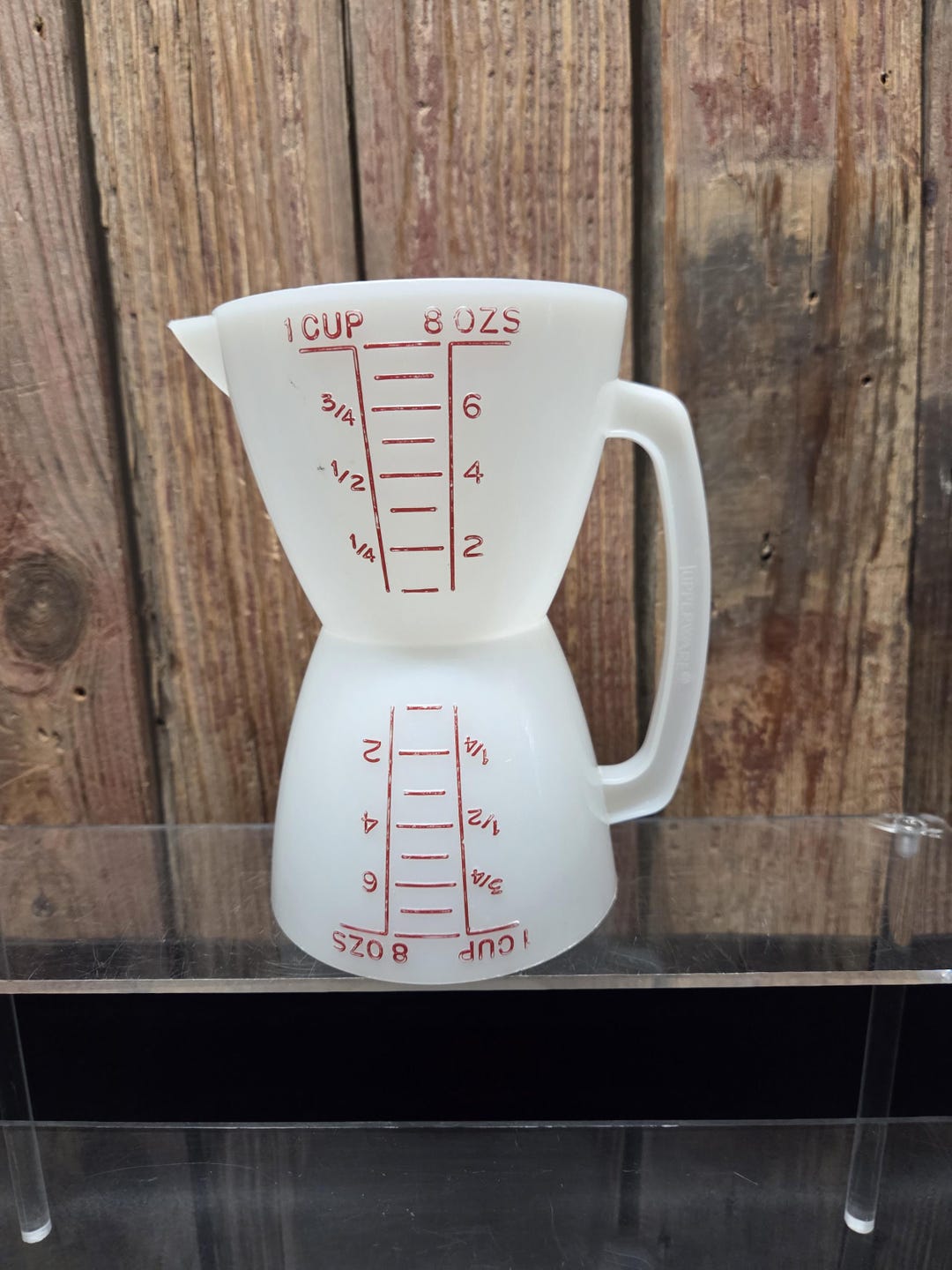 Vintage Tupperware Hourglass Double Measuring Cup - Etsy