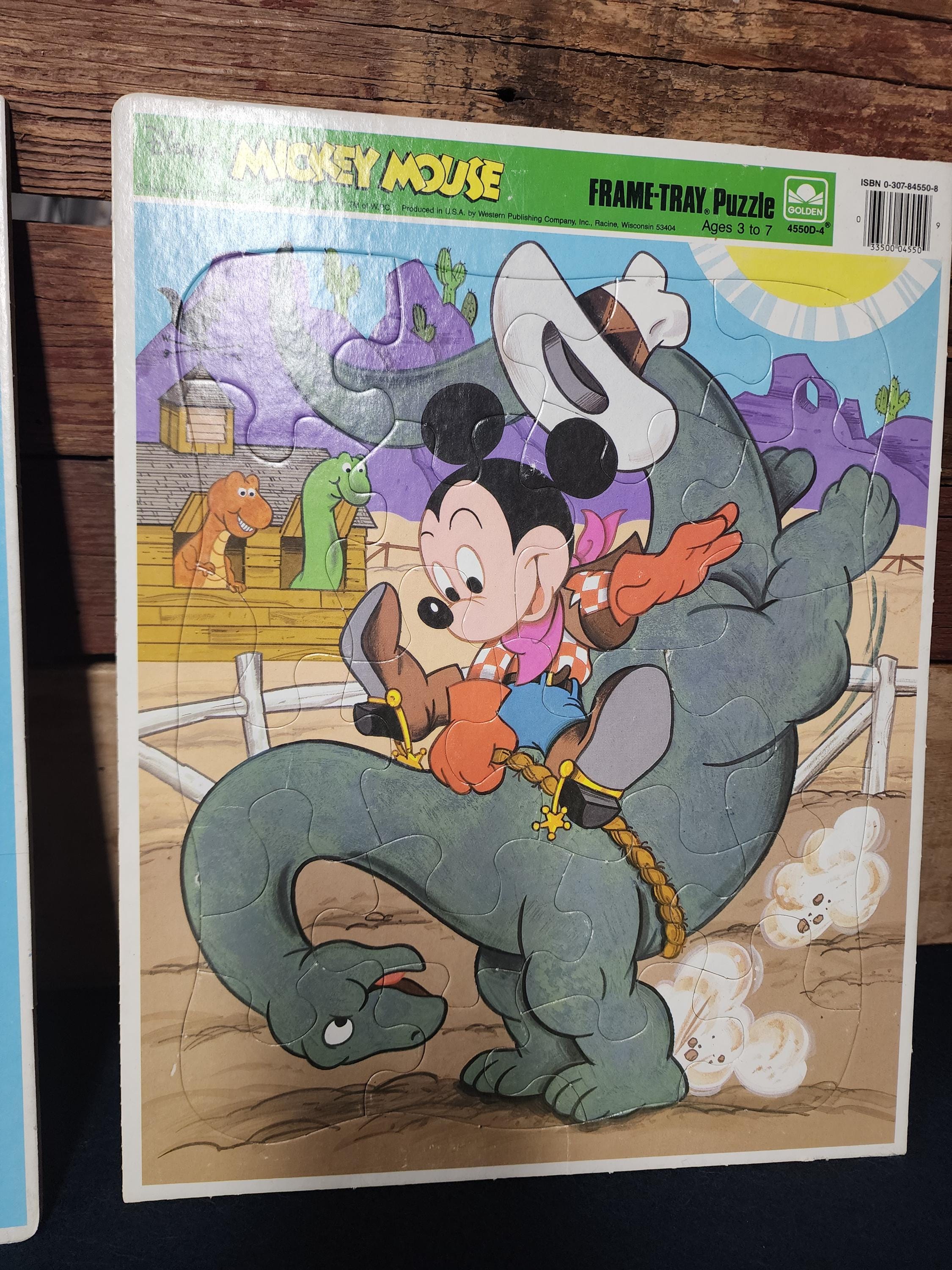 Golden Frame-tray Puzzles. Mickey Mouse and Garfield. - Etsy
