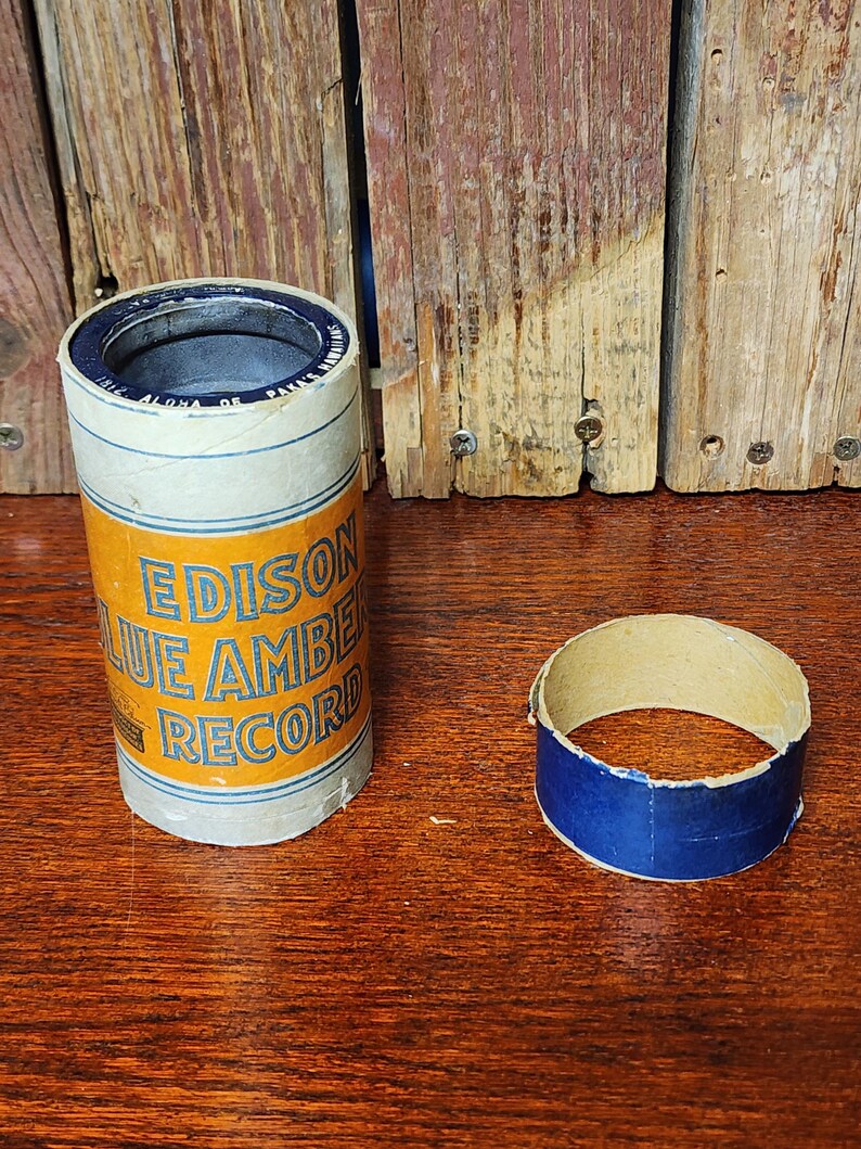 Antique Edison Blue Amberol Record - Etsy