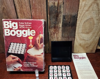 Vintage Boogle Game 1983 Big Boggle Game by Parker Brothers - Complete ...