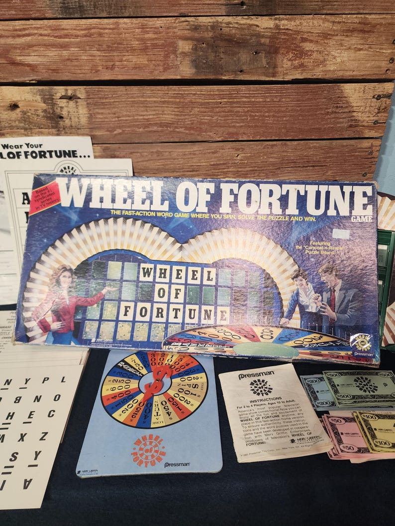 Vintage Wheel of Fortune Game - Etsy