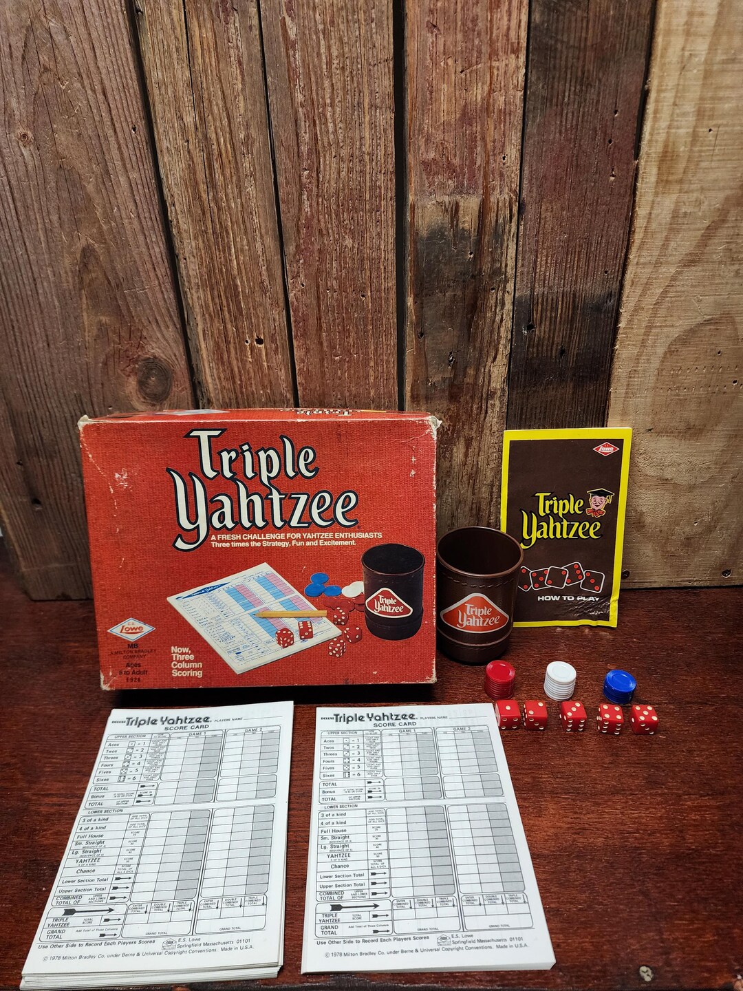 1973 Triple Yahtzee Dice Game by Milton Bradley - Etsy