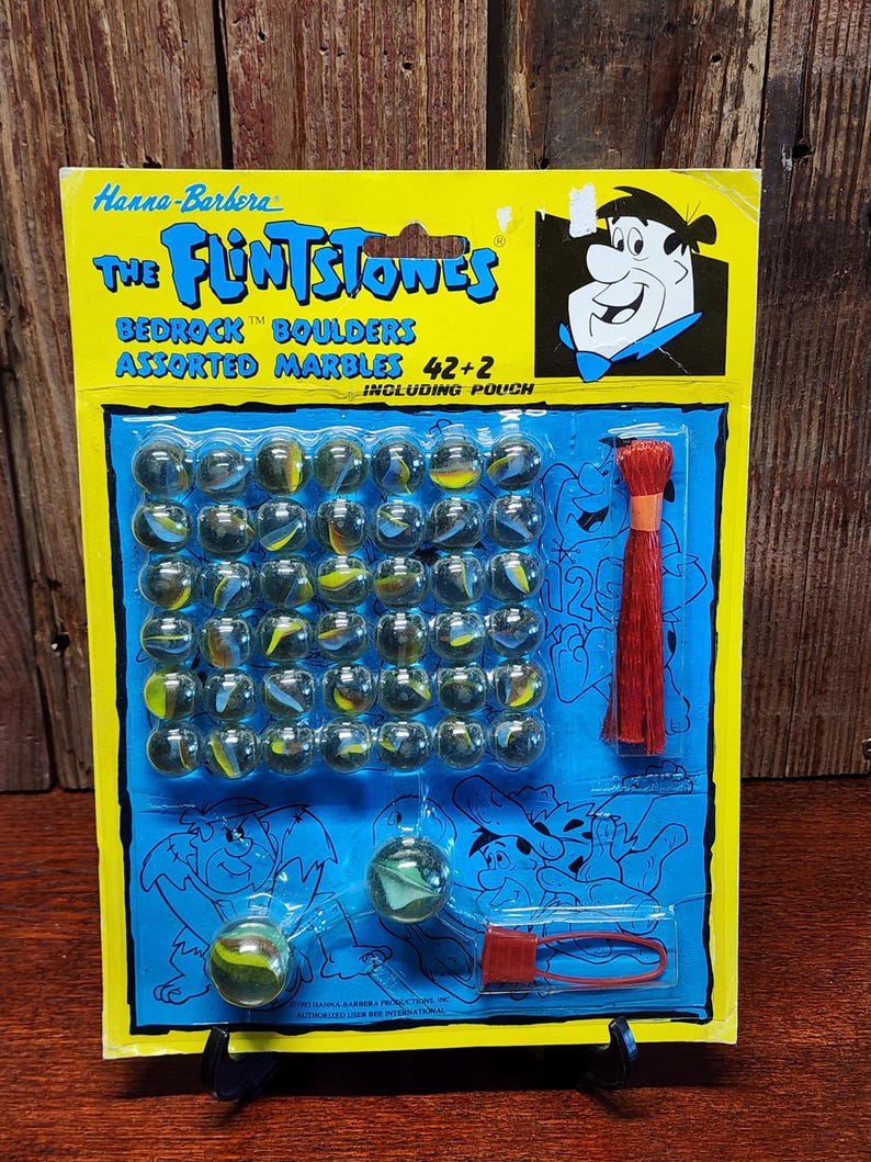 1993 the Flintstones Bedrock Boulders Assorted Marbles Set (unopen ...