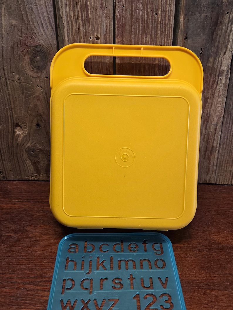 Vintage Tupperware Alphabet Stencil Box With Tuppertoys Alphabet ...
