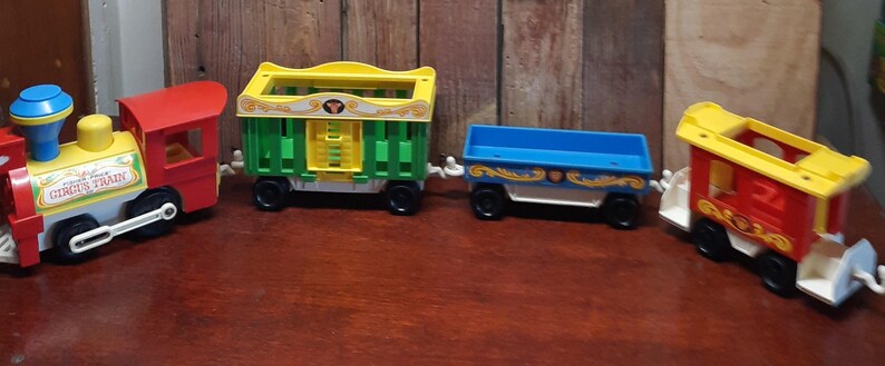 1970s Fisher-price Circus Train, Engine and Three Cars - Etsy