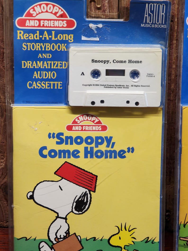1994 Snoopy and Friends Read-a-long Storybooks With Audio Cassette - Etsy