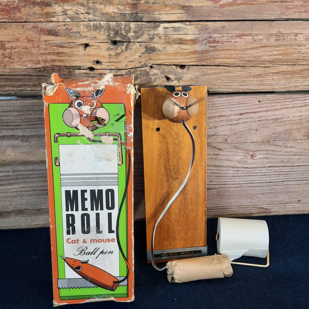1960s Cat and Mouse Hanging Memo Roll - Etsy