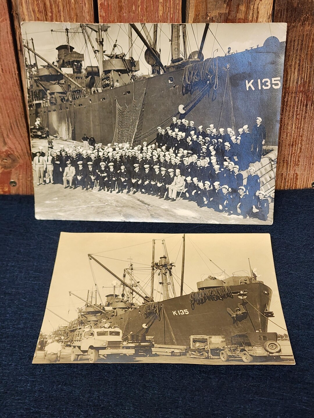Vintage Photos of United States Military Ship and Crew; USS Venus (K135 ...