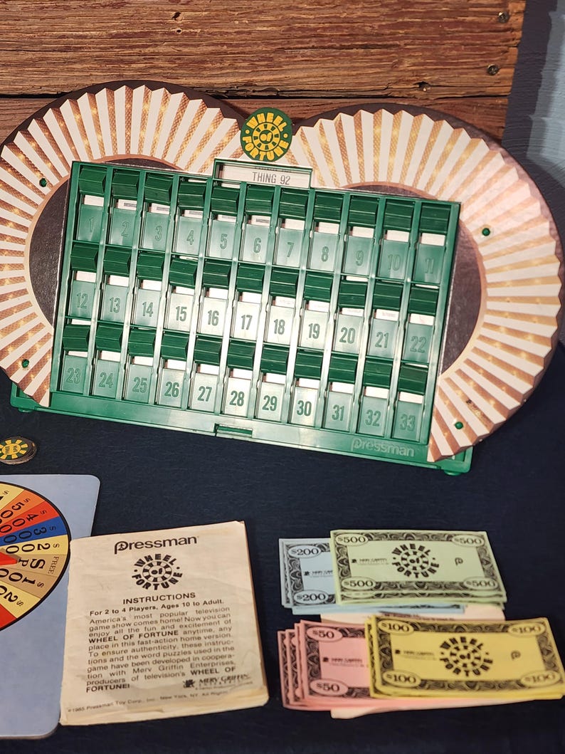 Vintage Wheel of Fortune Game - Etsy