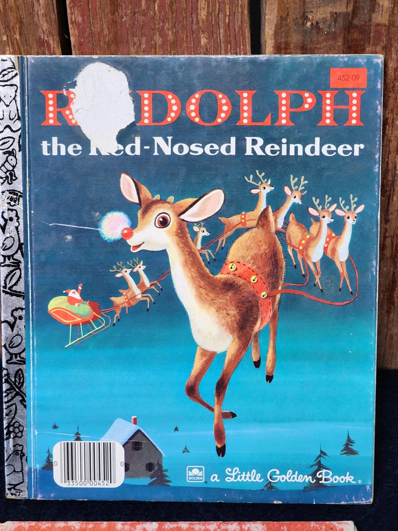 Vintage Little Golden Books - Rudolph the Red-nosed Reindeer and Winnie ...