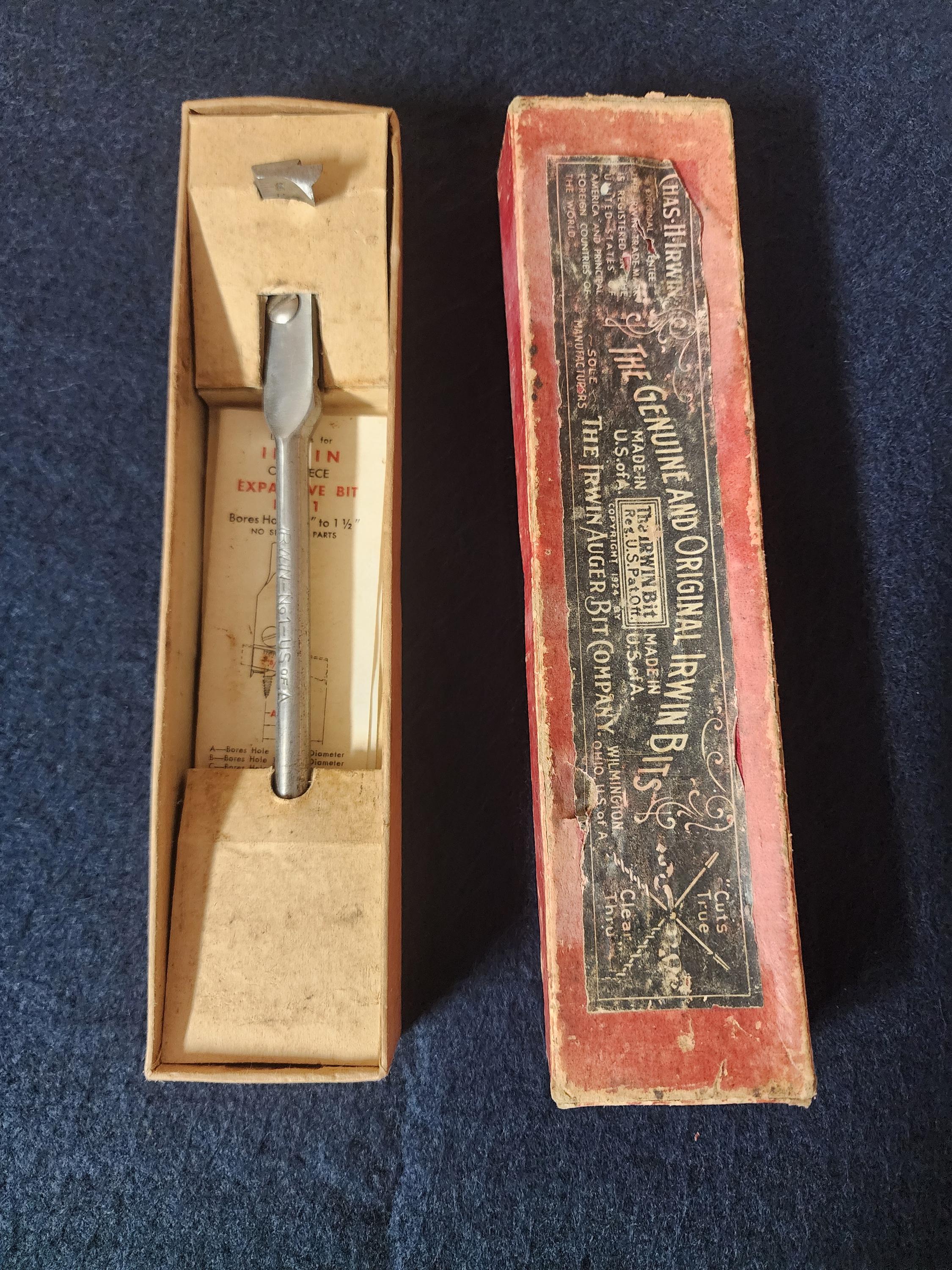Original Irwin Bit No. 1 With Box and Instructions - Etsy