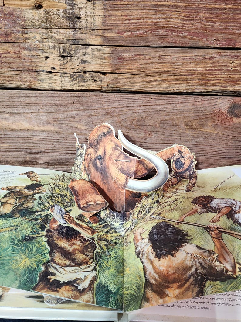 Vintage Early Humans Pop-up Book - Etsy
