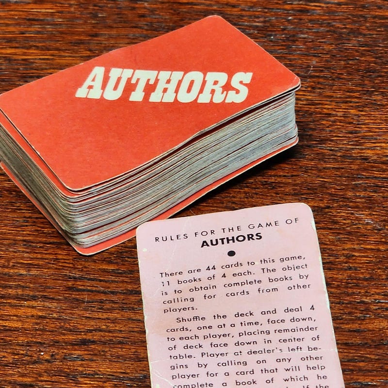 Authors Card Game - Etsy