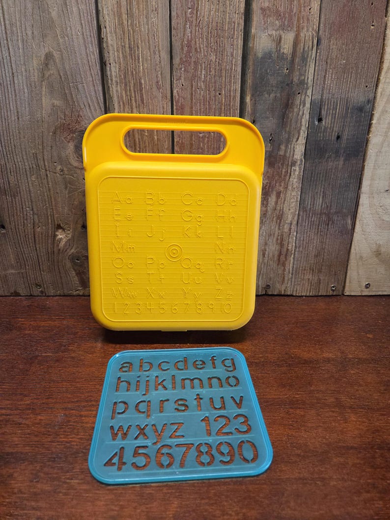 Vintage Tupperware Alphabet Stencil Box With Tuppertoys Alphabet ...