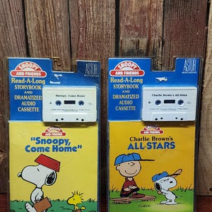 1994 Snoopy and Friends Read-a-long Storybooks With Audio Cassette - Etsy