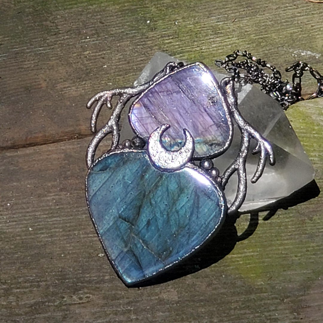 Swamp Mystic - Teal and Purple Labradorite Copper Electroformed ...