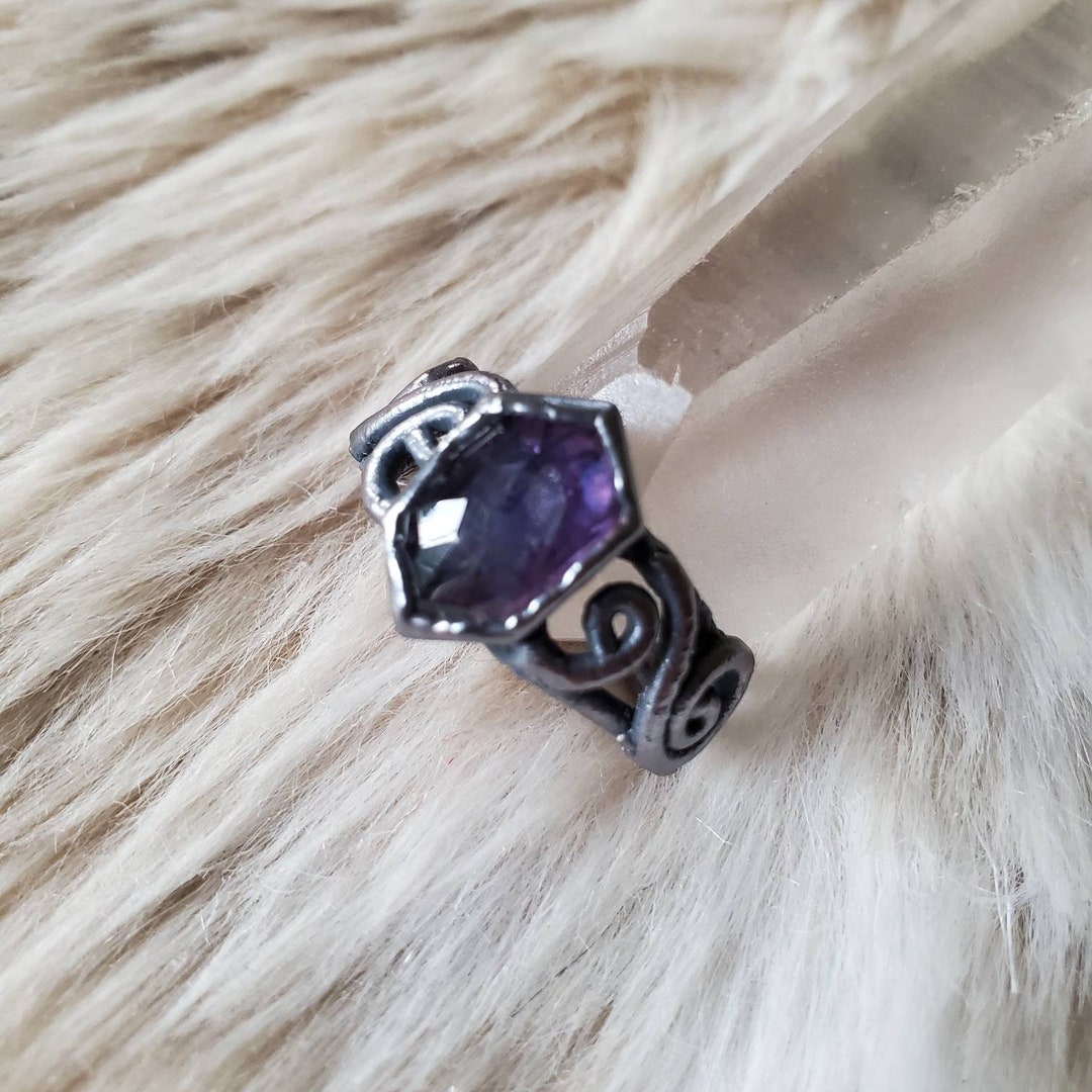 Seer's Stone - Iolite Copper Electroformed Ring - Etsy