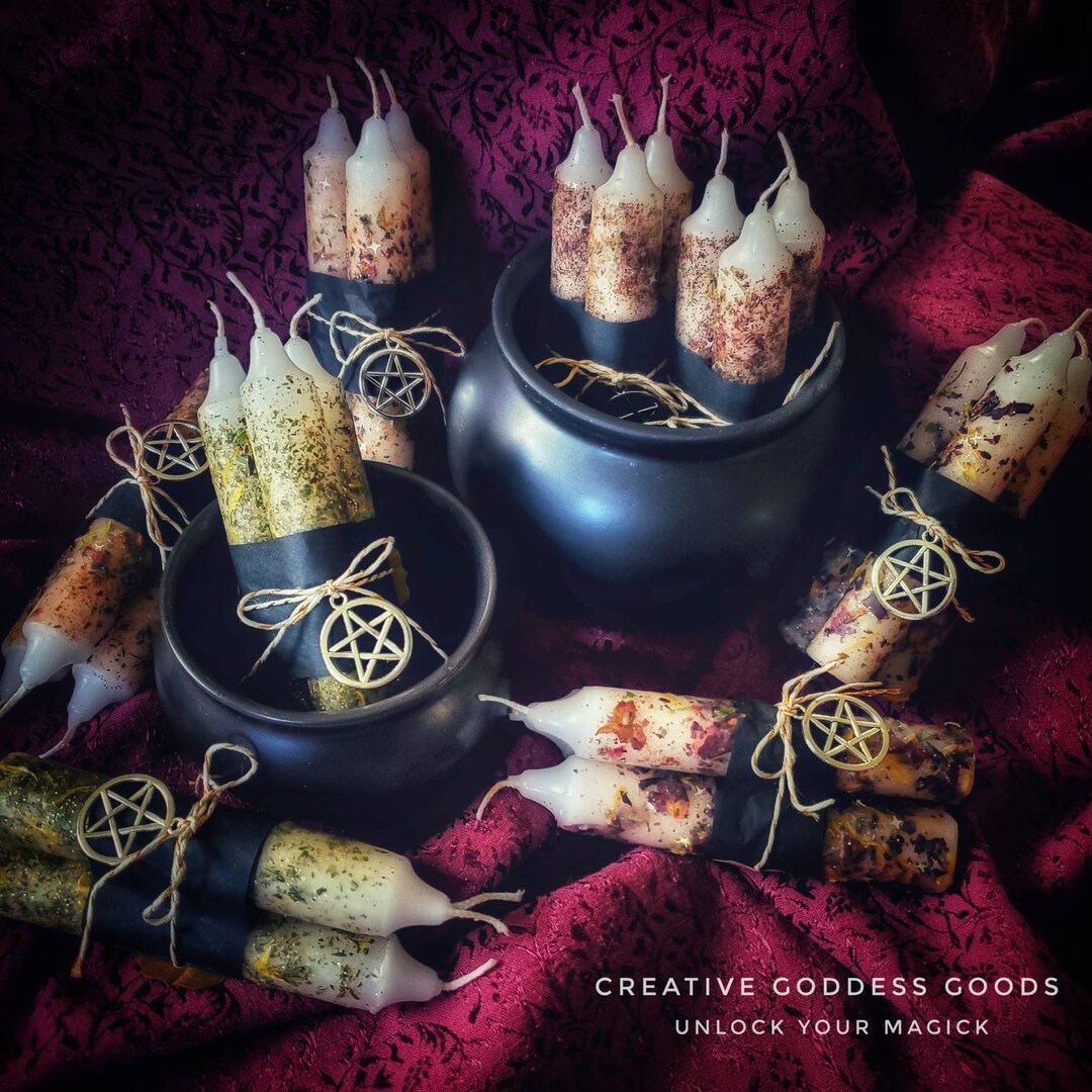Set of Three Spell Candles Choose From Prosperity Love - Etsy