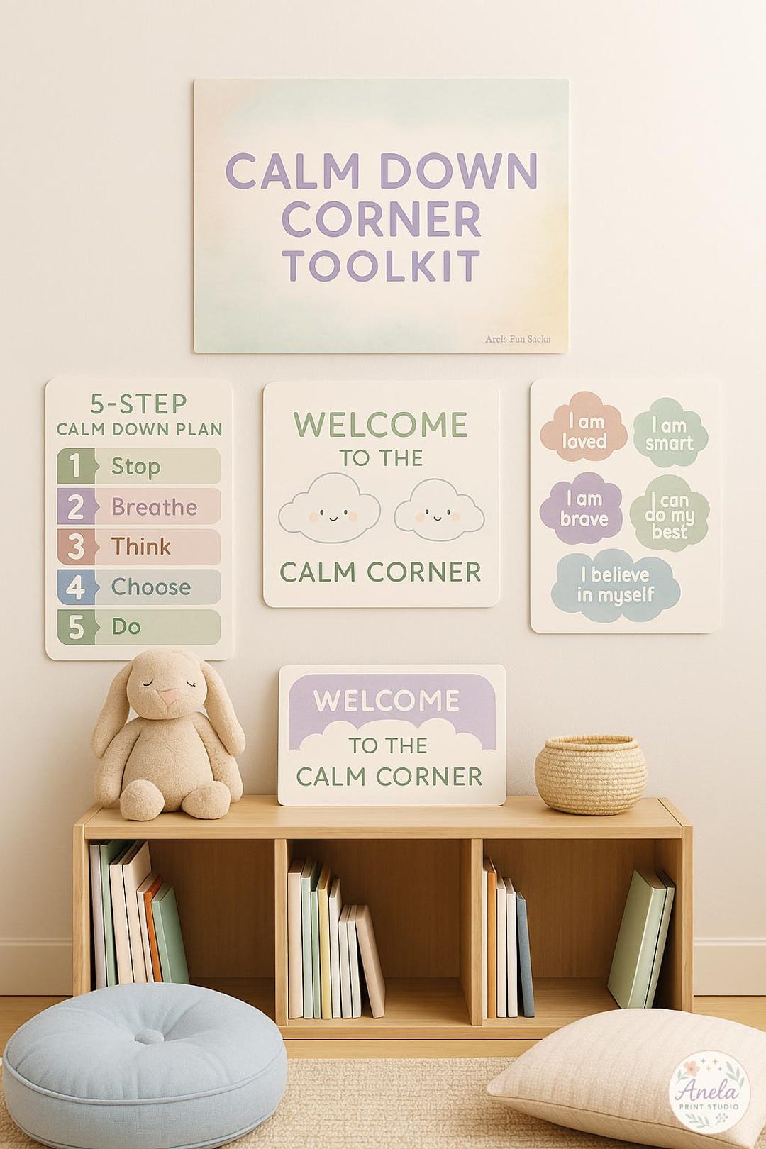 Calm Down Corner Toolkit Printables | Kids Emotional Regulation ...