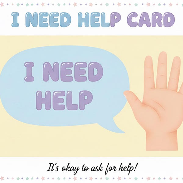 I Need Help Cards - Etsy UK