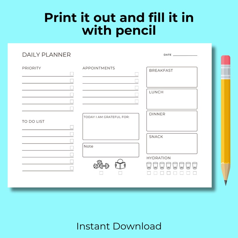 2024 Printable Daily Planner Daily Routine, Hourly, Project, Task ...