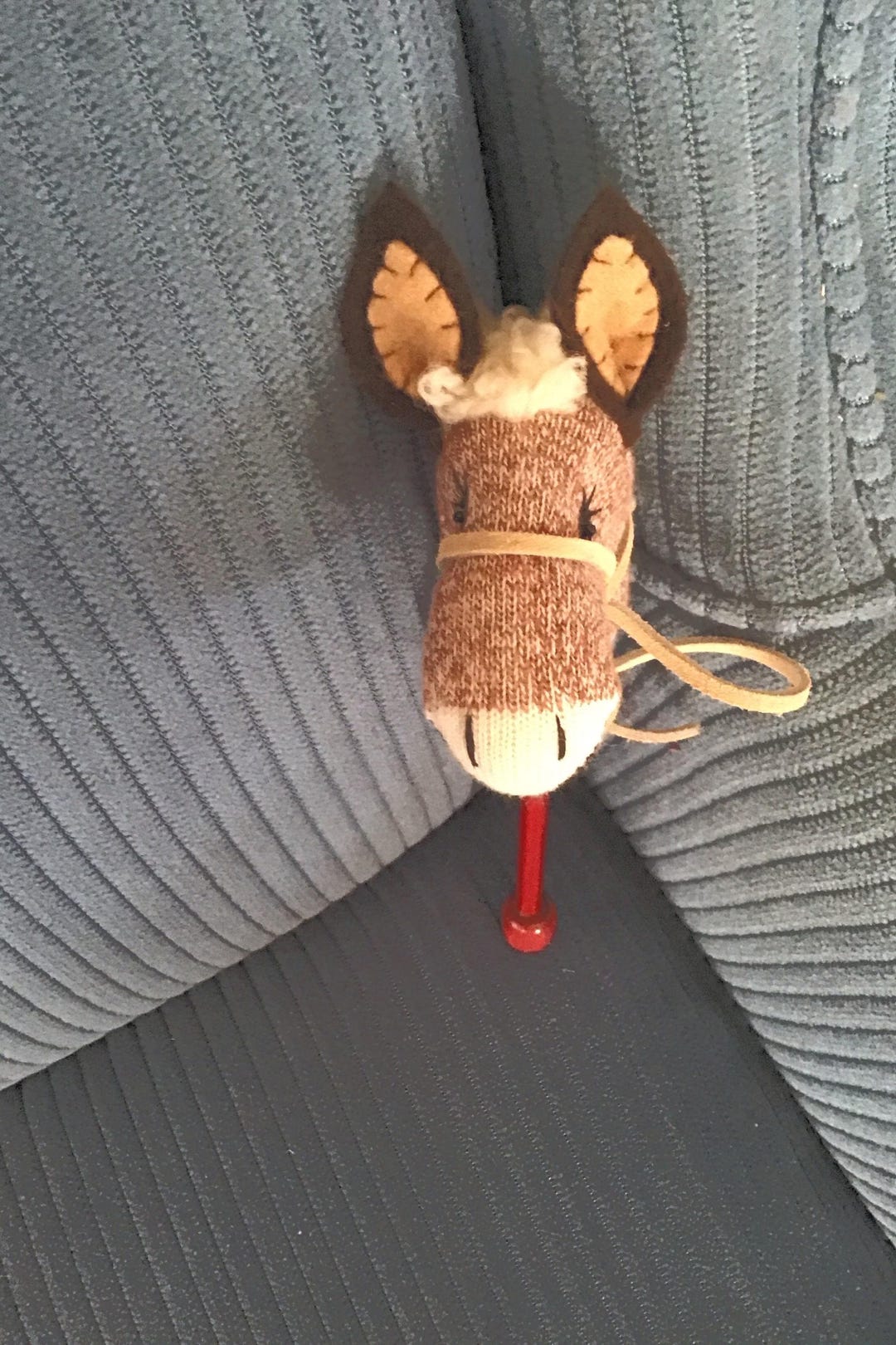 Mini Sock Monkey Stick Horse Toy - Etsy