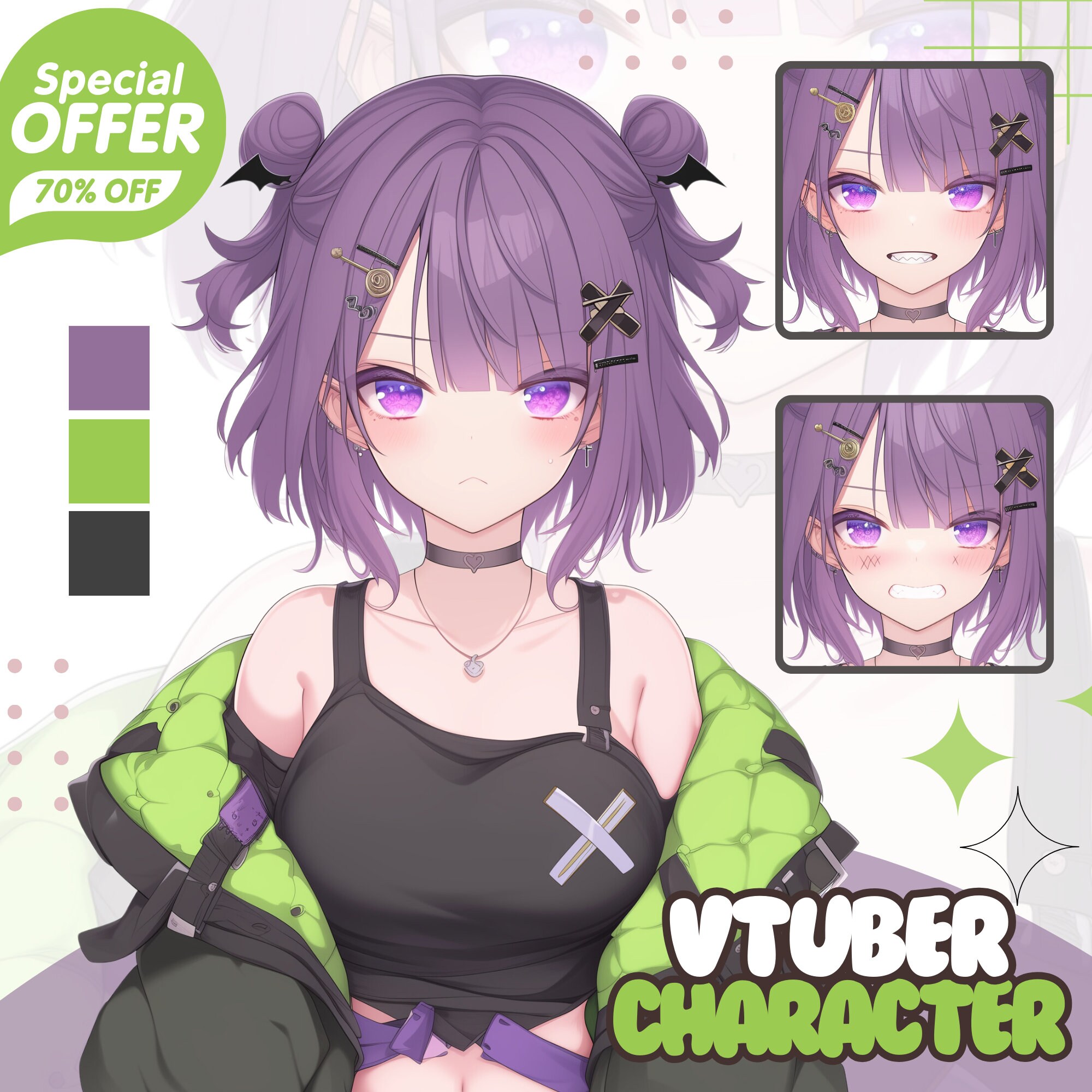 Design Custom Vtuber Model for Commercial Use,live 2D, Vtuber Design ...