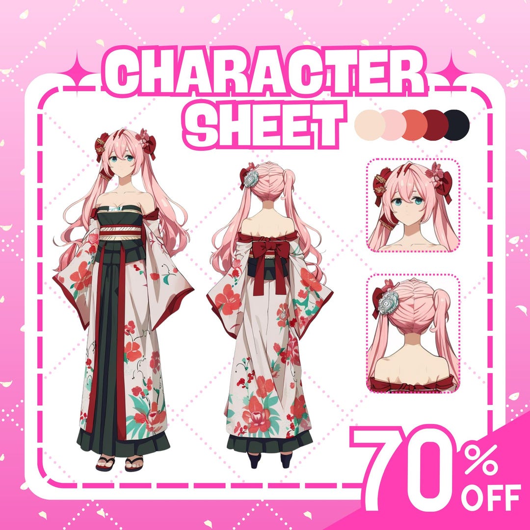 Custom Character Reference Sheet for Your Avatar | Anime Reference ...