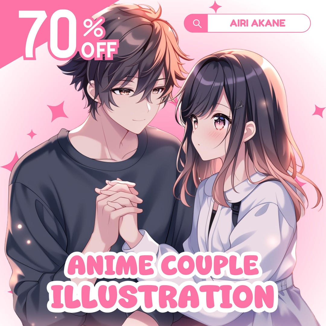 Anime Couple Commission | Avatar, Pfp Icon, Couple Gift, Anniversary ...