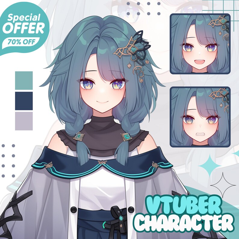 Design Custom Vtuber Model for Commercial Use,live 2D, Vtuber Design ...