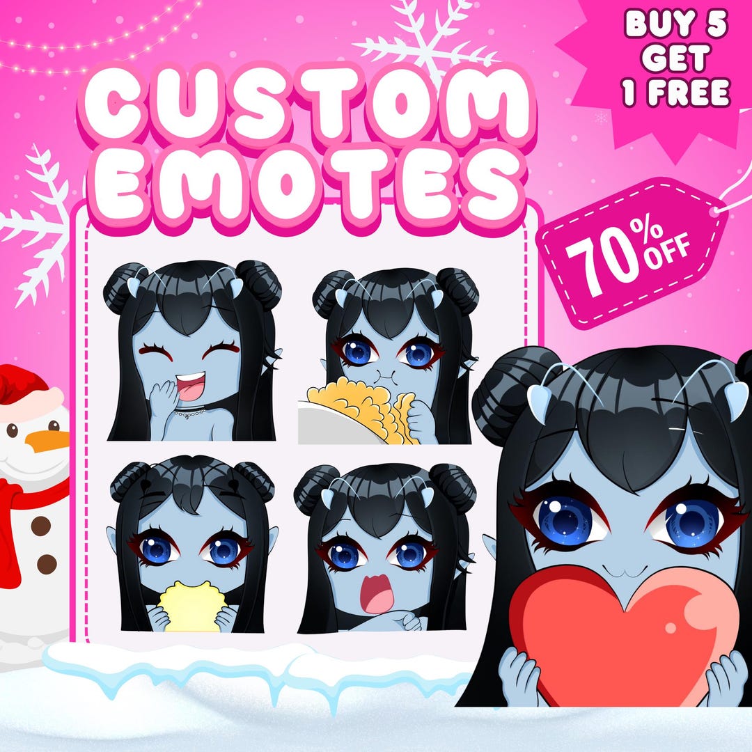 Custom Premium Twitch Emotes Custom Emotes for Streamer Cute Chibi ...