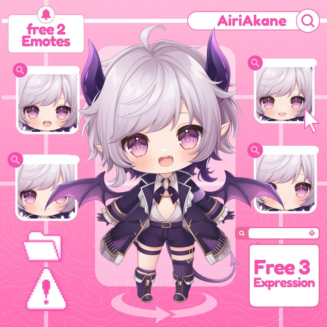 CUSTOM CHIBI VTUBER | Custom Vtuber Model, Vtuber Design, Vtuber ...