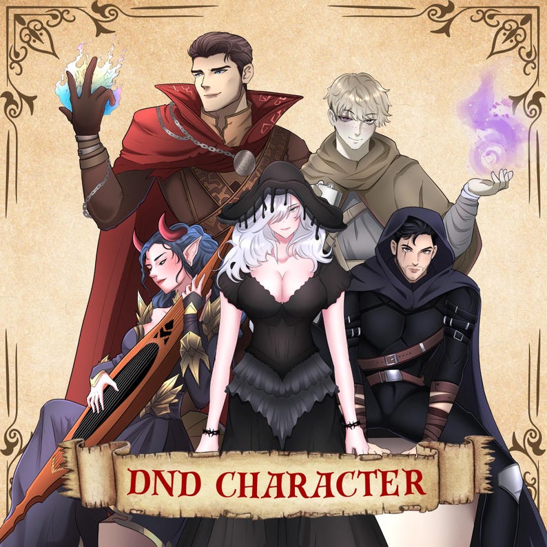 Custom DND Character Portrait: Dungeons and Dragons Commission - Etsy