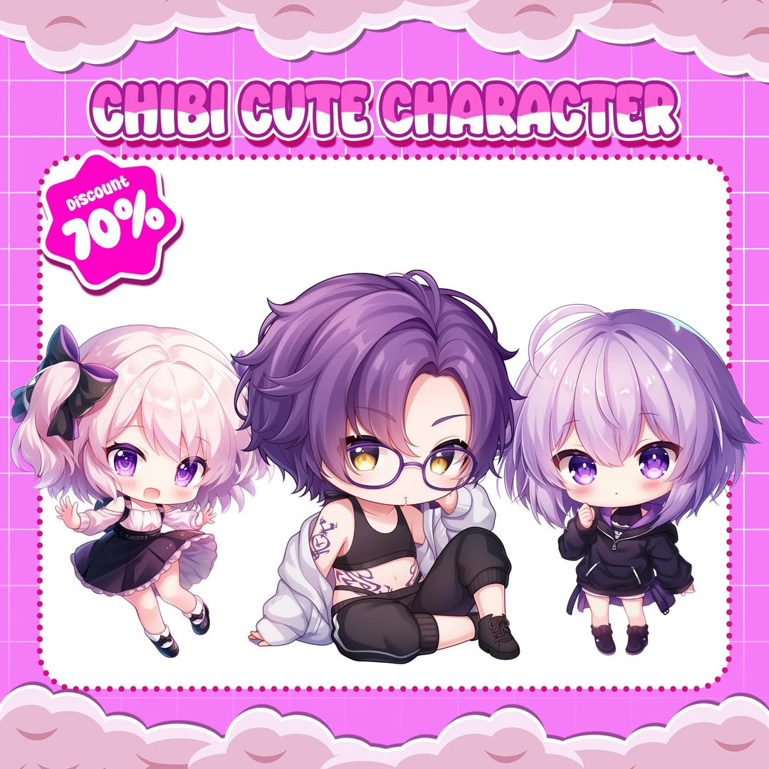 Custom Chibi Anime | Original Character Anime Chibi Fanart | Chibi Logo ...